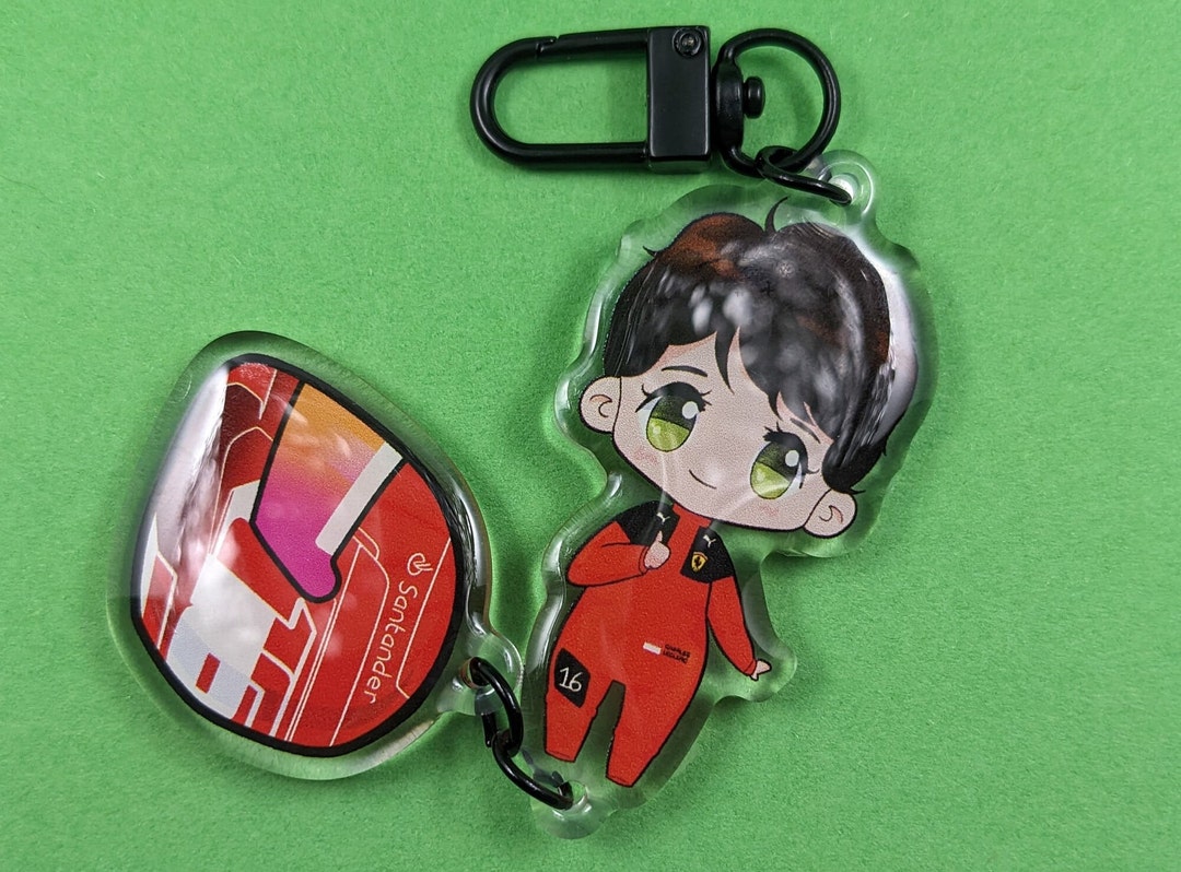 Charles Leclerc Keyring Formula 1 Acrylic Charm F1 Ferrari Gifts - Etsy