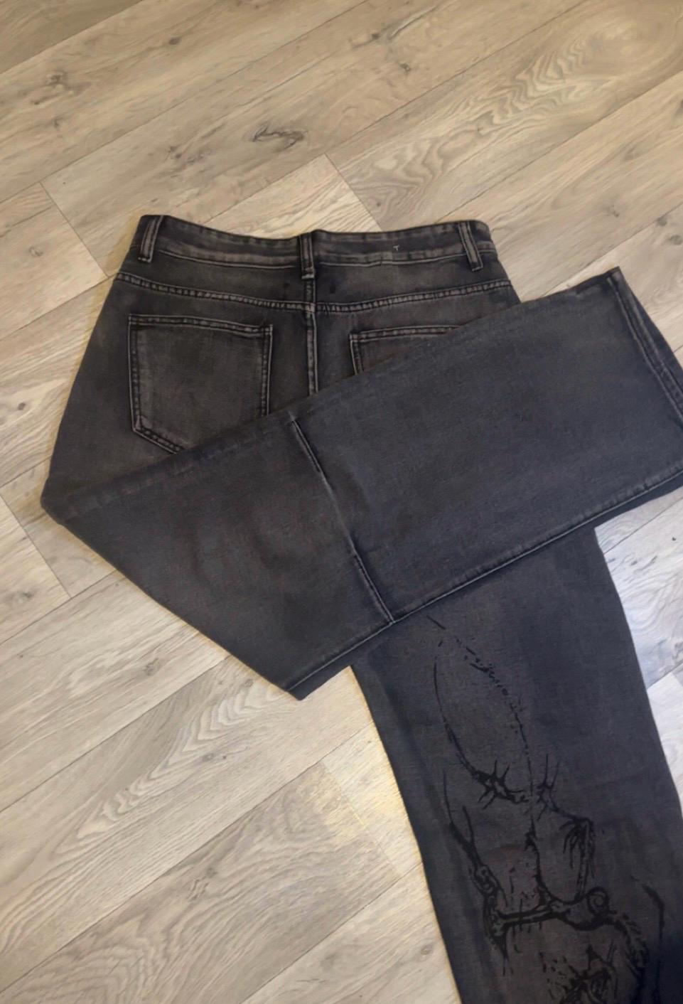 Grunge Y2K Graphic Jeans - Etsy UK