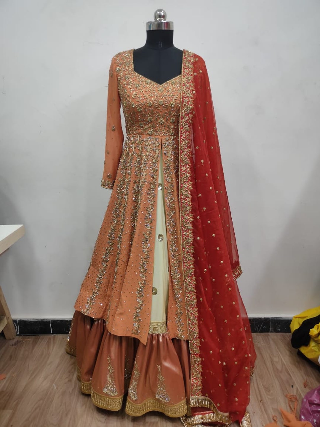 Heavily Designed Maggam Work Frock for Women Party and Wedding - Etsy