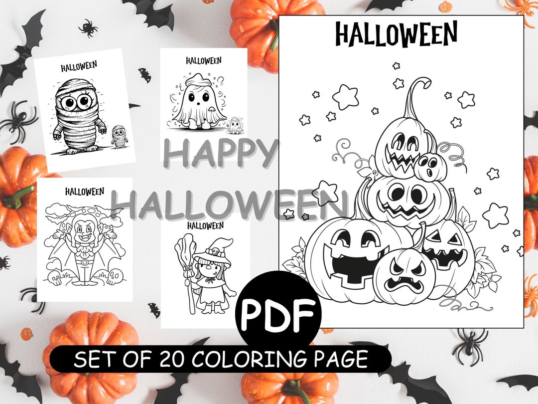 Halloween Coloring Pages, Kids Activity, Classroom Halloween Activity ...