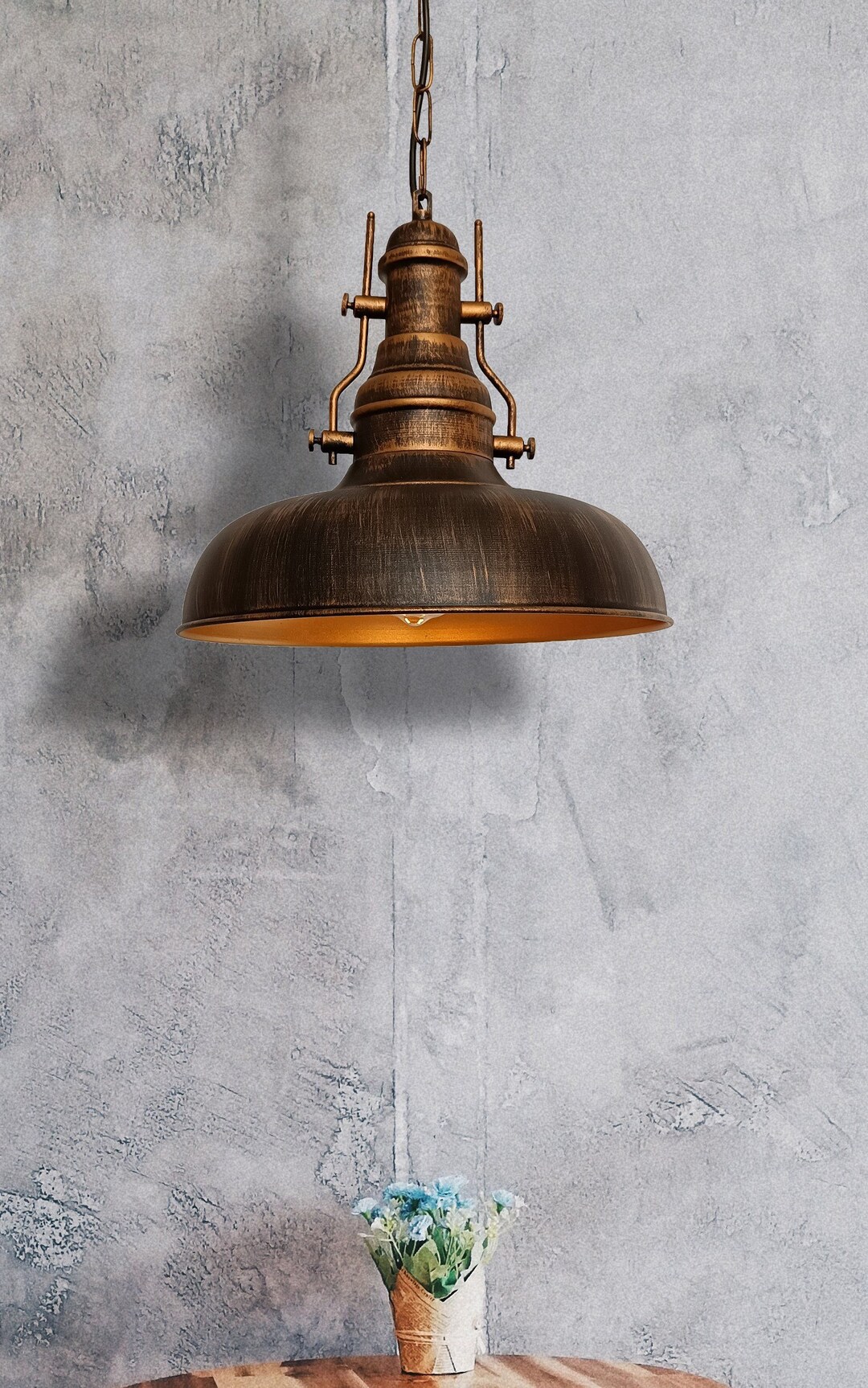 Copper Pendant Lighting, , Metal Chandelier Lighting , Farmhouse ...