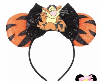 Holo Glitter Tigger Inspired Ears Headband Pooh Ears Tigger - Etsy