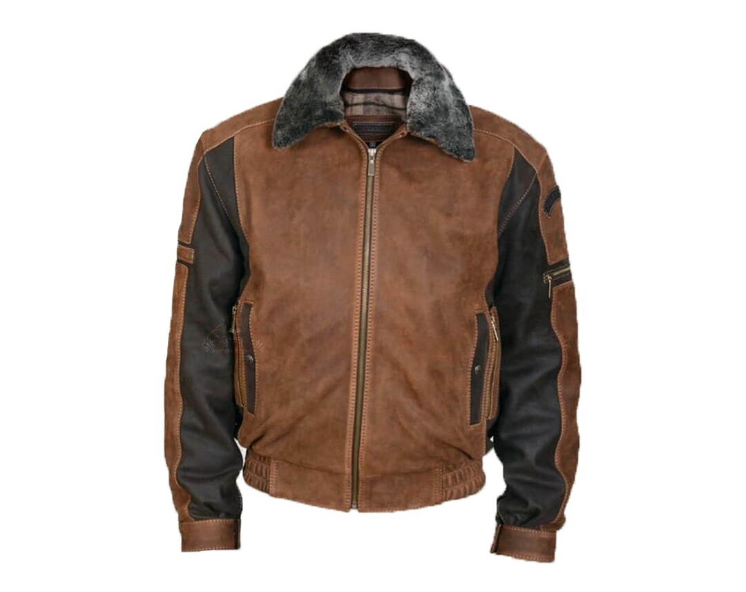 Genuine Cowhide Leather A2 Aviator Flight Bomber Jacket men's ...
