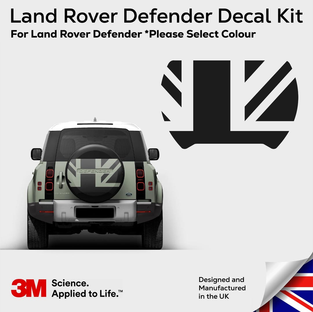 Land Rover Defender Spare Wheel UK British Flag Decal 110 90 (2019 ...