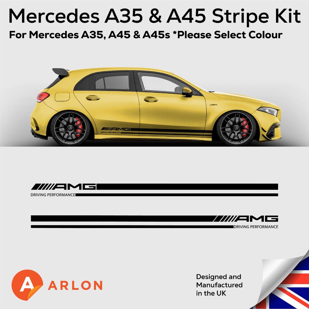 Driving Performance Stripe Vinyl Decal Kit - for Mercedes AMG Side Sill ...