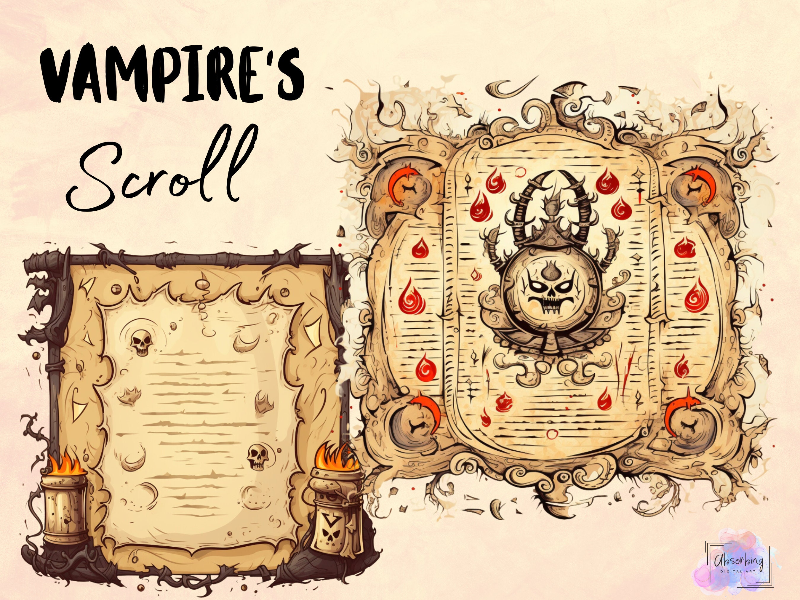 Cartoon Vampire Legends Halloween Clipart Bundle Gothic Vampires ...