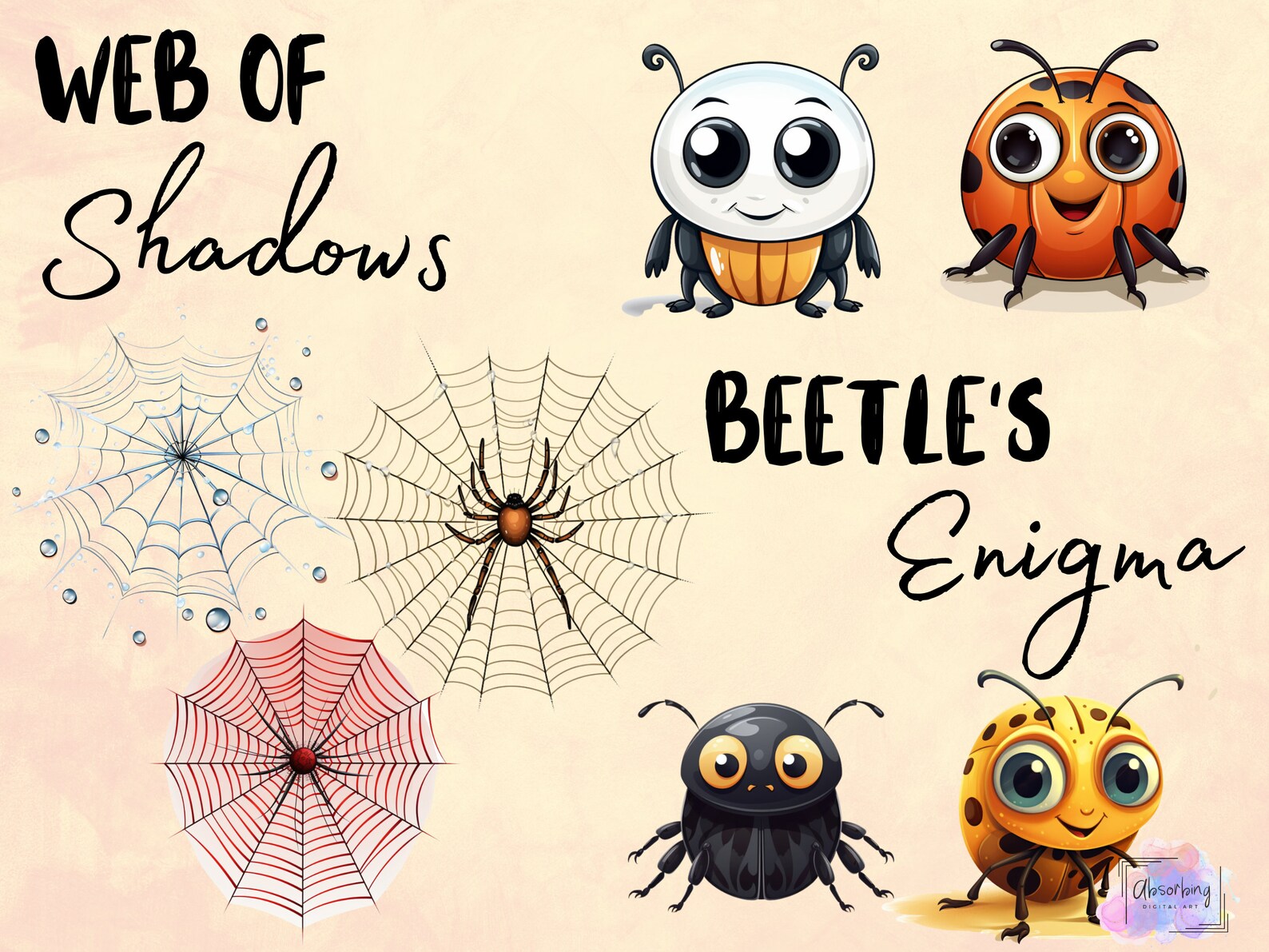 Cartoon Creepy Crawlers Collection: Spiders, Scorpions, and More ...