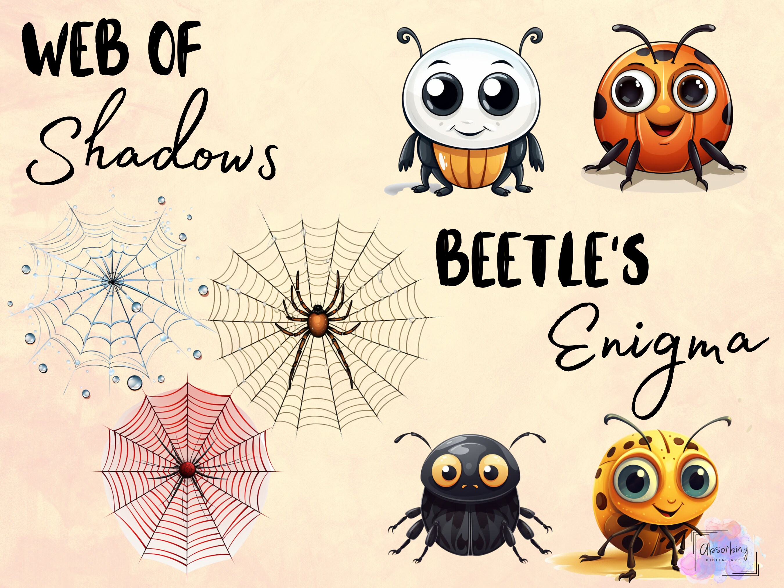 Cartoon Creepy Crawlers Collection: Spiders, Scorpions, and More ...