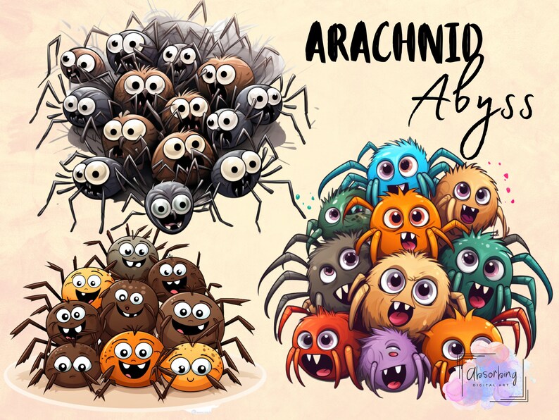 Cartoon Creepy Crawlers Collection: Spiders, Scorpions, and More ...