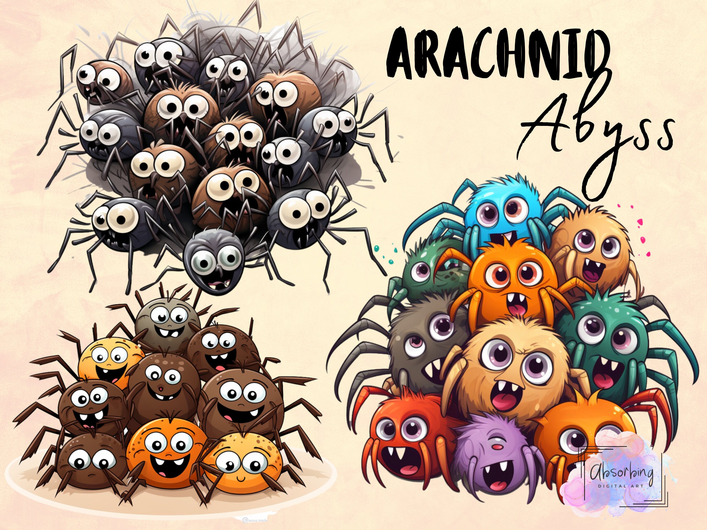 Cartoon Creepy Crawlers Collection: Spiders, Scorpions, and More ...