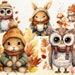 Woodland Charm: Fall Animals Clipart Bundle Watercolor Fall Clipart ...