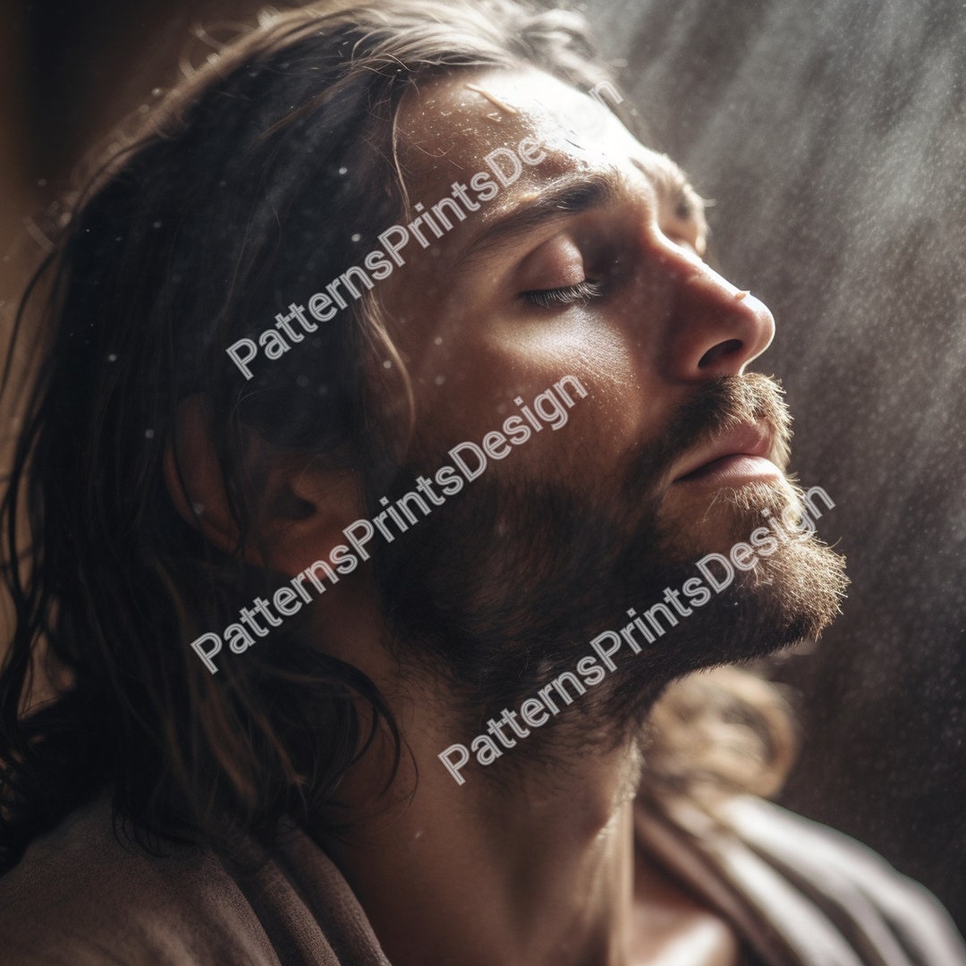Jesus Christ Praying - High Quality AI Generated Art of Jesus Christ ...