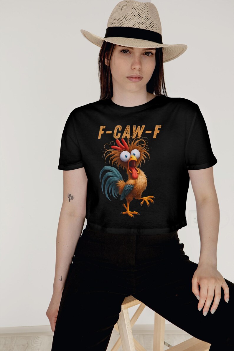Funny Rooster Meme Png, Funny F-caw-f Chicken PNG, Crazy Hen Digital ...