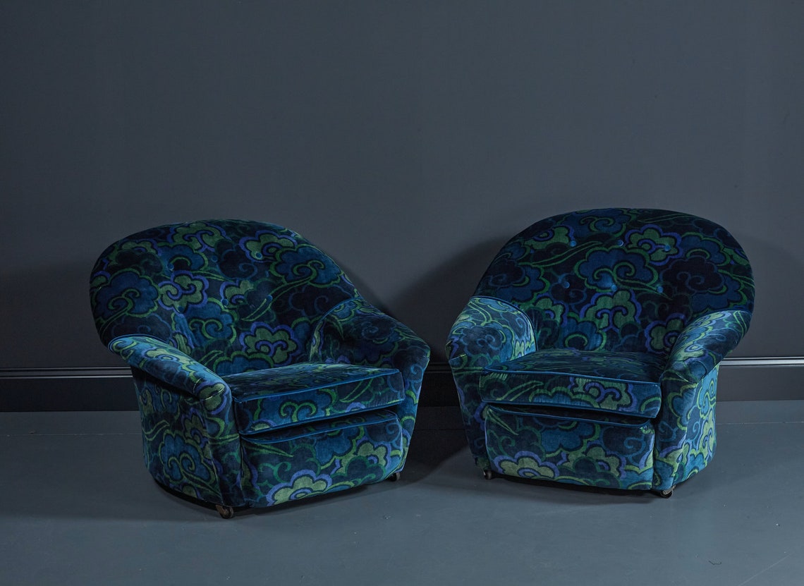 Vintage 1970's Oyster Armchair - Etsy
