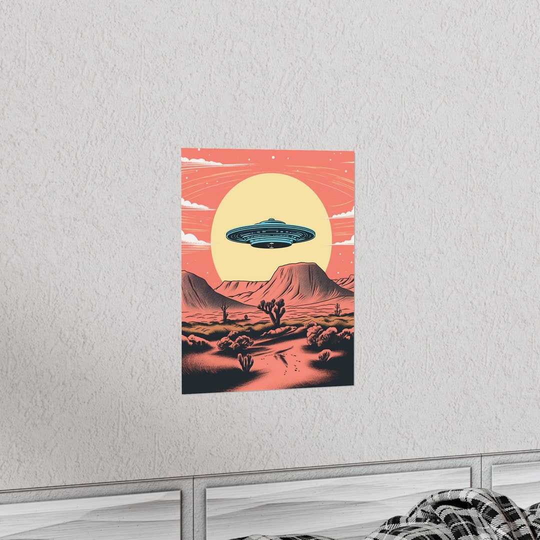 Abstract UFO Print Desert Wall Art UFO Wall Art Desert Wall - Etsy