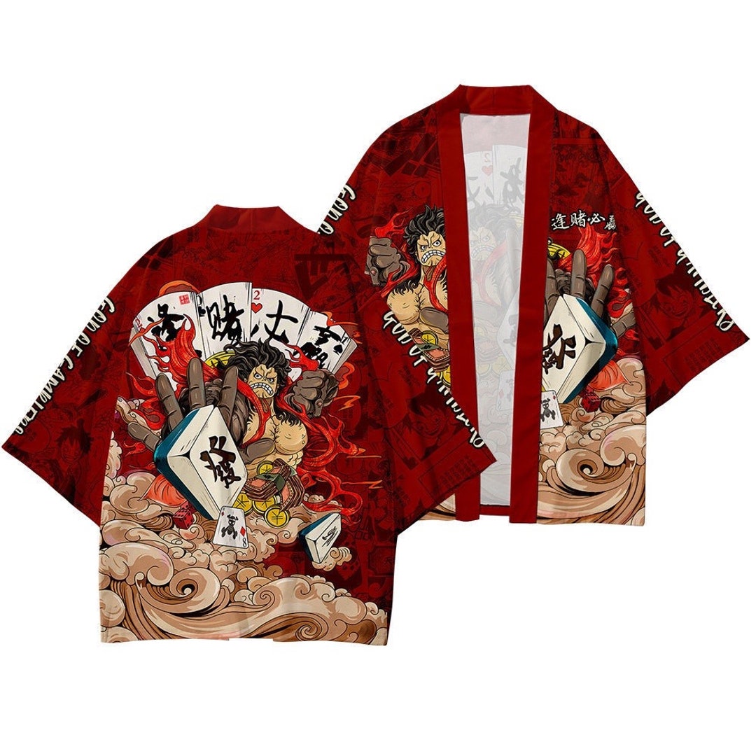Kimono Haori Anime Japan Luffy Gear One Piece Harajuku - Etsy