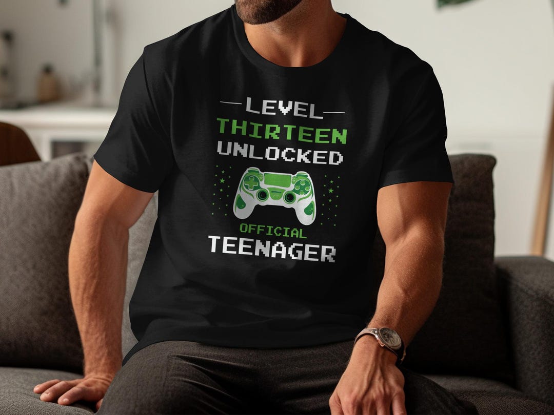 Level Thirteen Unlocked T-shirt, Official Teenager Gaming Shirt, 13th ...