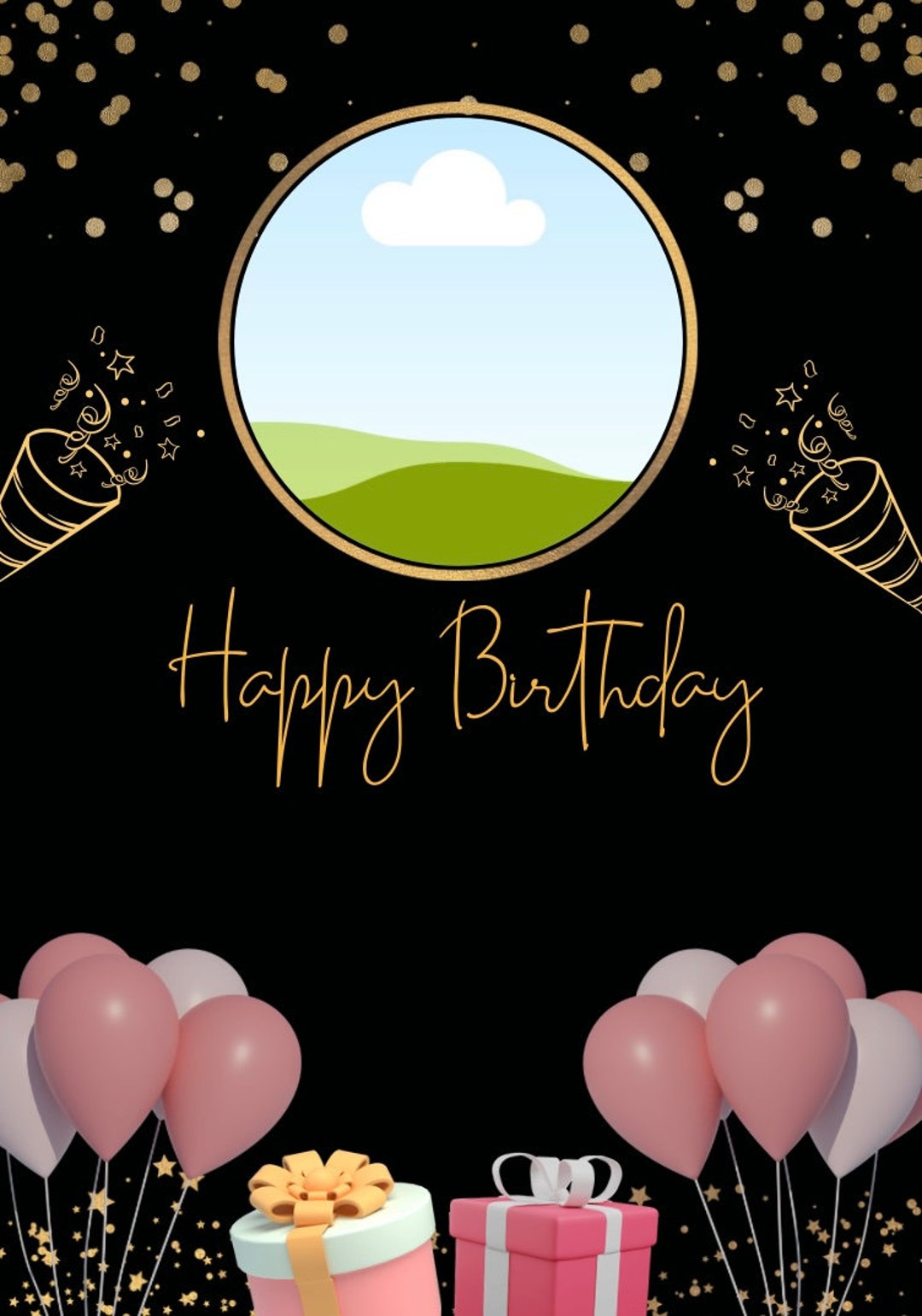 Birthday Card Template (personalisation is Optional) - Etsy