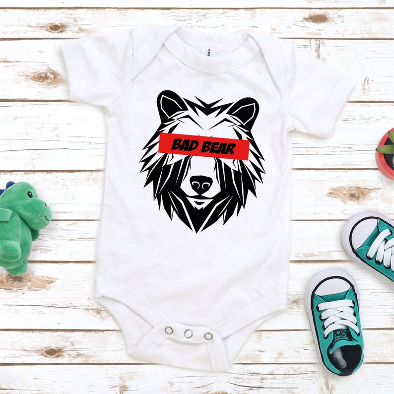 Bad Bear SVG, Bear Daddy SVG, Bear Mama SVG, Bear silhouette svg, Black ...