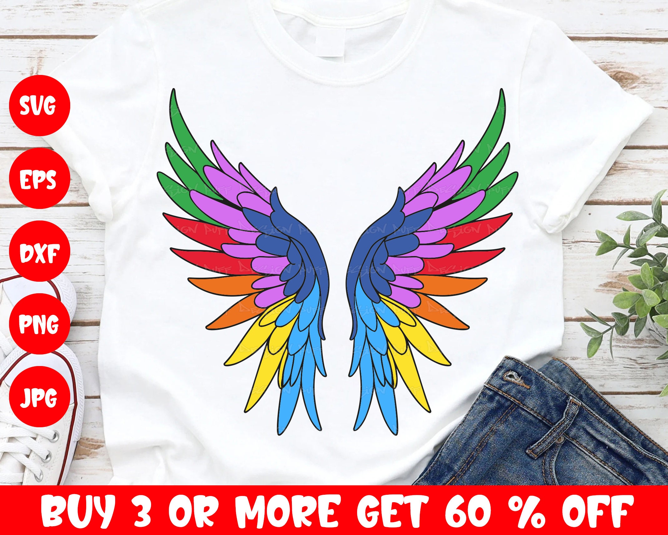 Pride SVG, Lgbtq SVG, Wings SVG, Rainbow Wings Svg, Angel Wings Png ...