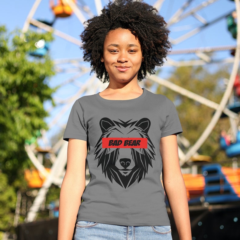 Bad Bear SVG, Bear Daddy SVG, Bear Mama SVG, Bear silhouette svg, Black ...