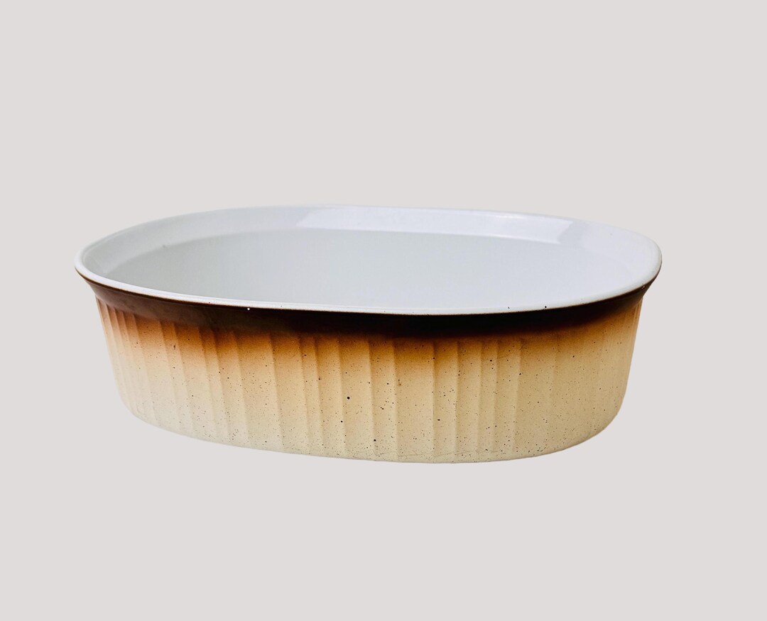 Rare Vintage Corningware French Bisque Oval Casserole Dish - Etsy