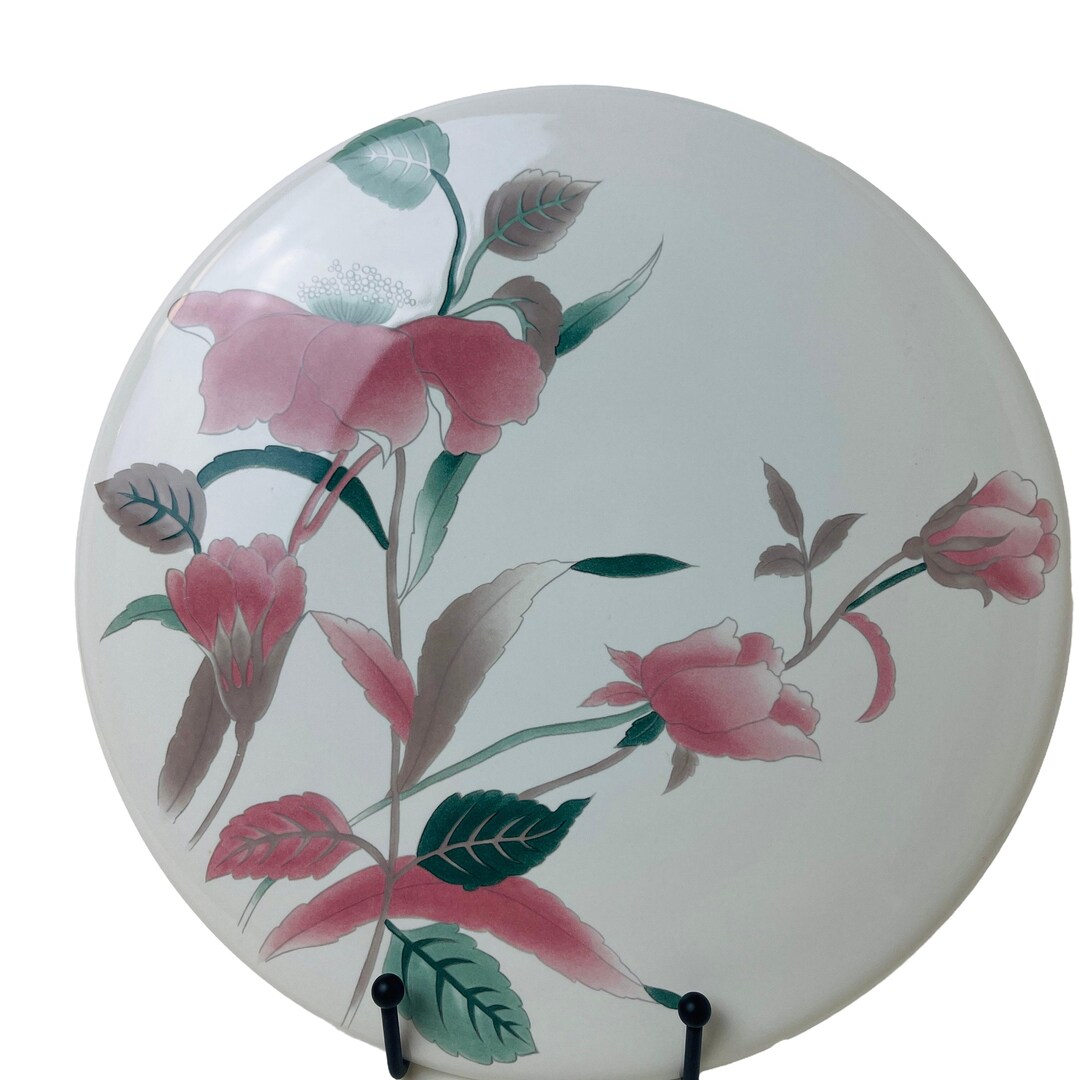 Magnificent Pink Floral Mikasa Trivet - Vintage Oven-to-table Decor ...