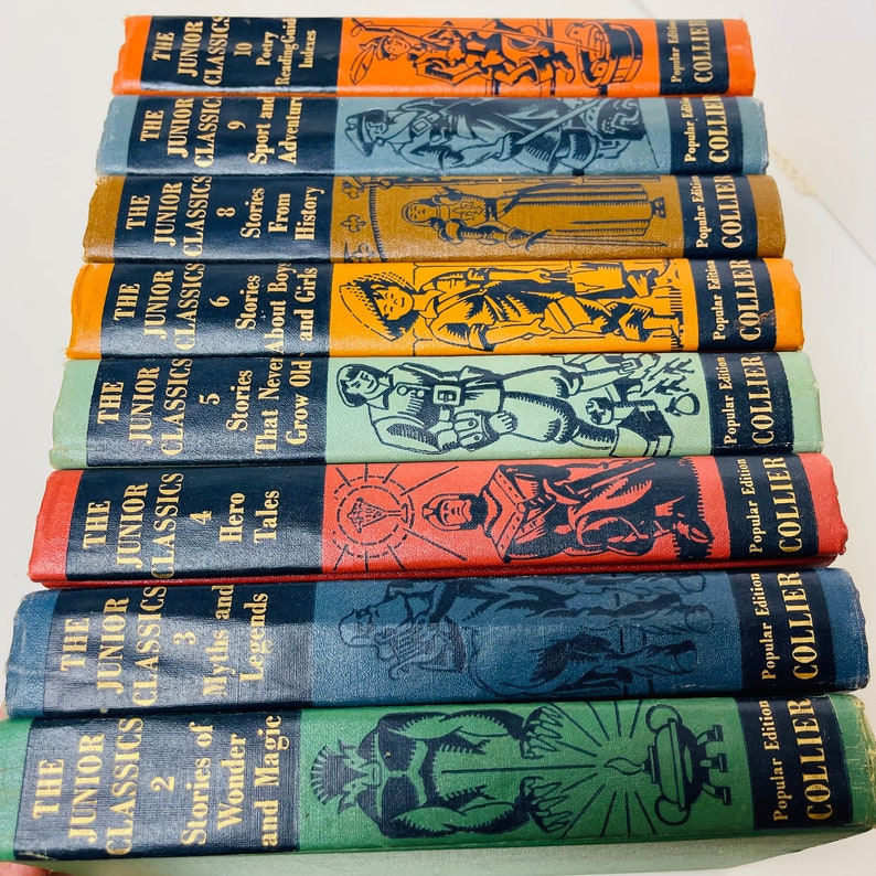 Vintage the JUNIOR Classics Shelf of Books by - Etsy