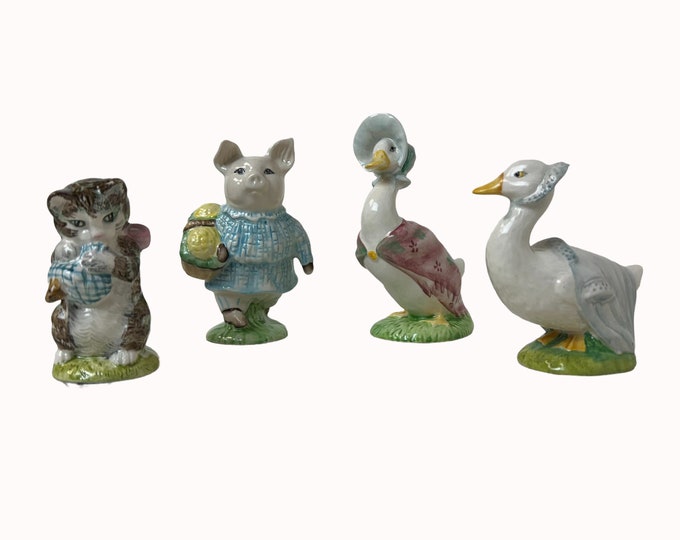 Vintage Beatrix Potter Peter Rabbit 4 Figurines Sold Separately. Highly ...