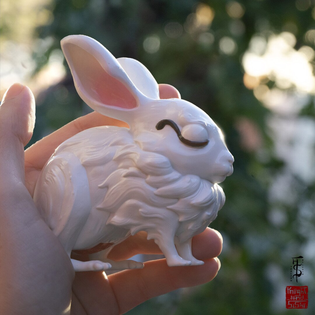 The White Rabbit - Precious Animals, Sculpture Gift, Hand Painted - Etsy