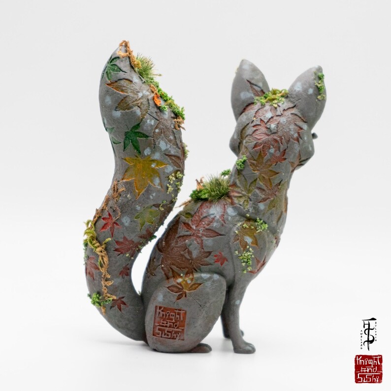 Inari's Fox - Precious Animals, Japan, Kyoto, Sculpture Gift, Hand ...