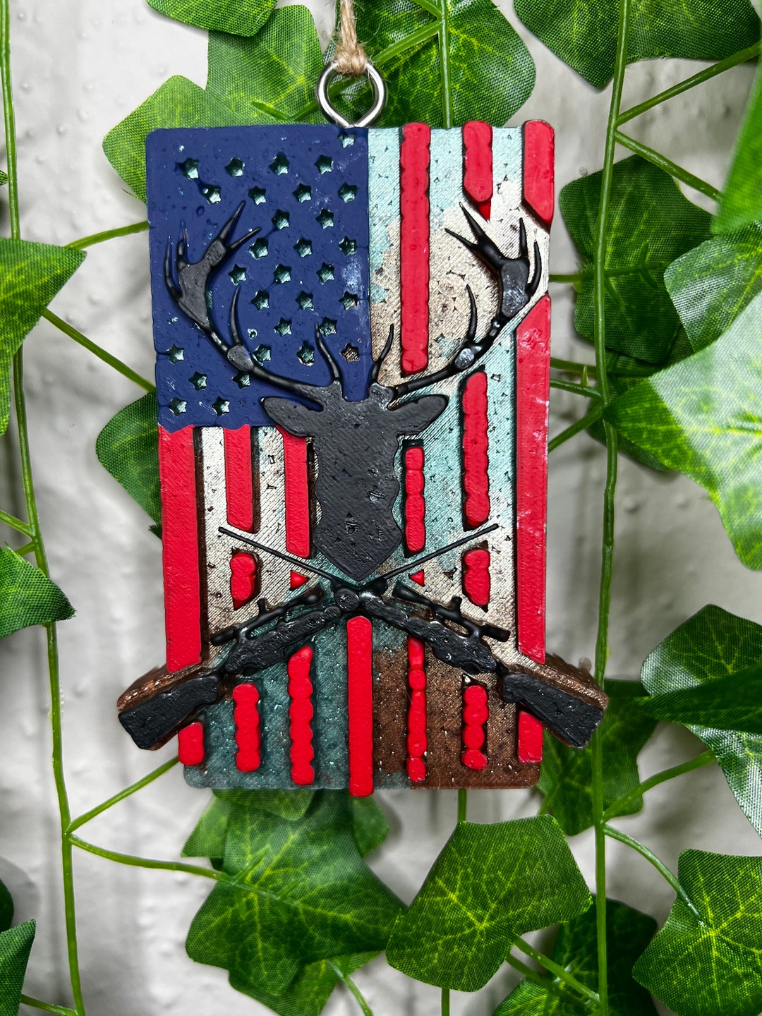 Deer Hunting and Flag Freshie - Etsy