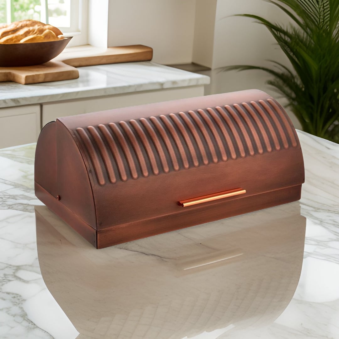 Copper Bread Box, Vintage Copper Bread Box, Gift for Mom, Healthy Bread ...