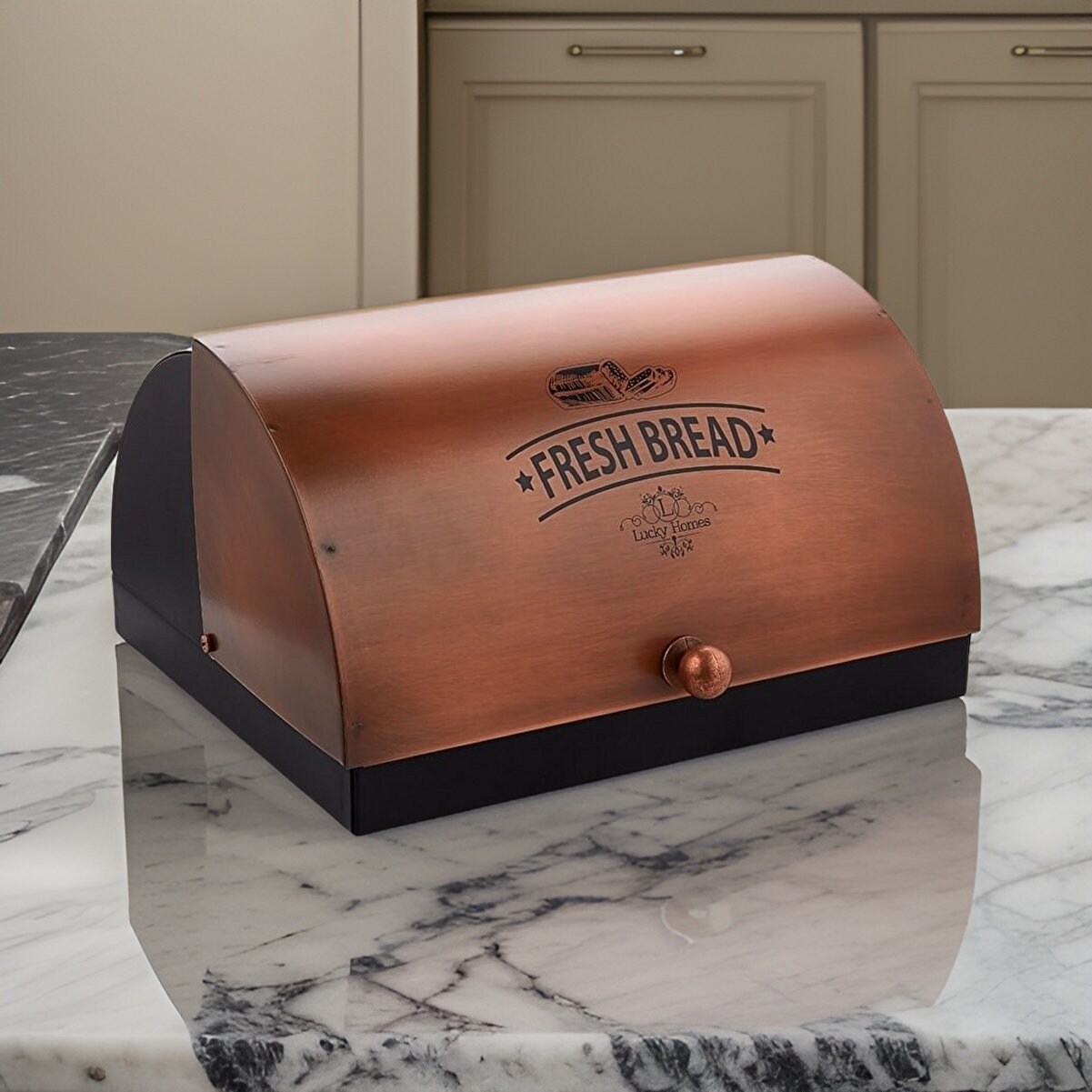 Copper Bread Box, Vintage Copper Oval Bread Box, Gift for Mom, Healthy ...