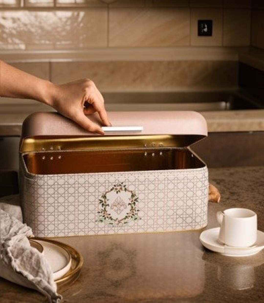 Copper-galvanized Bread Box, Vintage Copper-metal Bread Box, Gift for ...