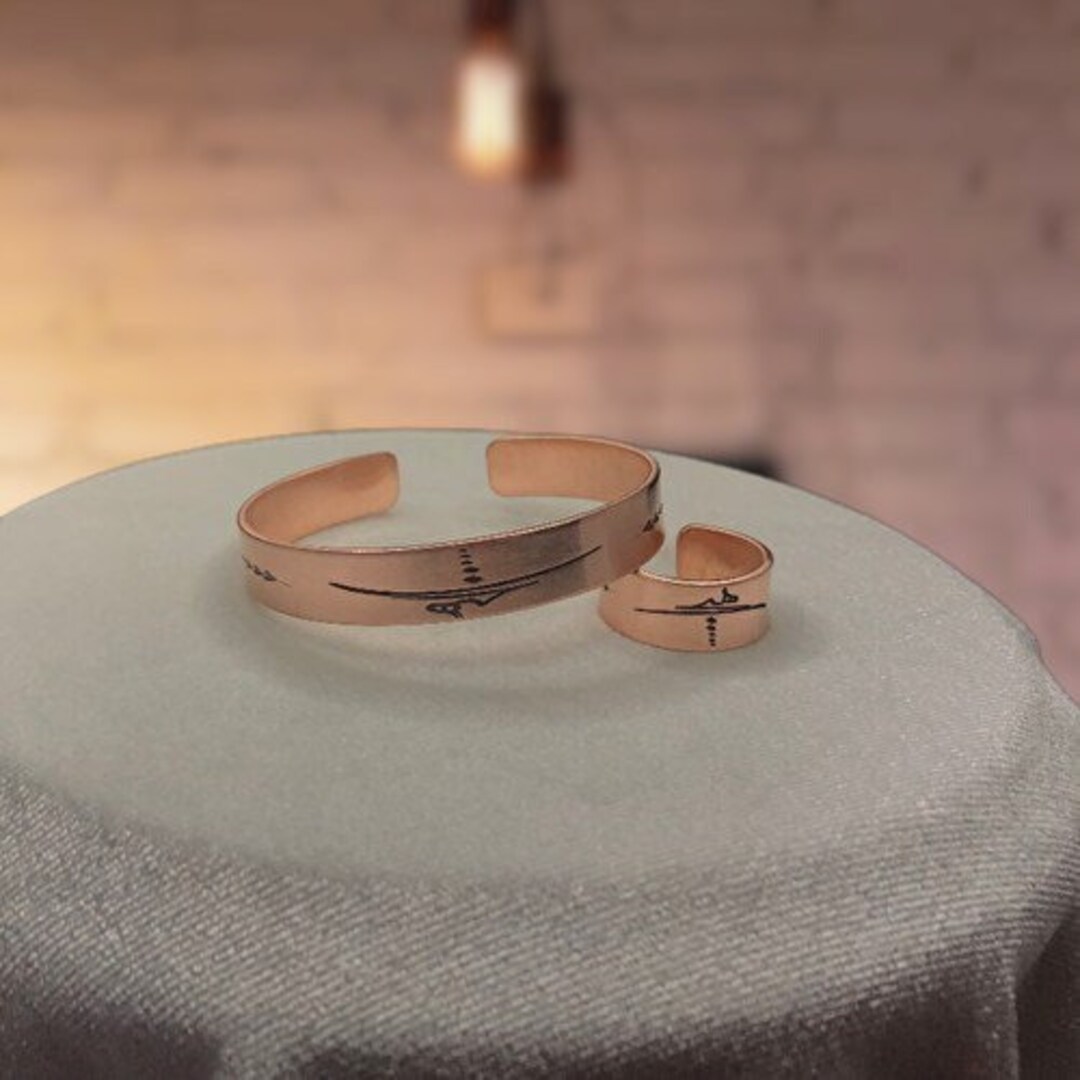 Symbol of Nothingness Bracelet and Ring Set, Fell Lucky and Negative Electricity - Etsy