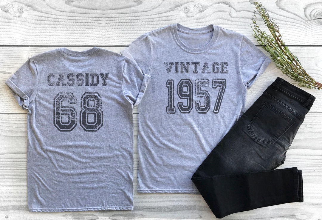 Vintage 68th Birthday Shirt, Vintage 1957 Tee With Custom Name ...