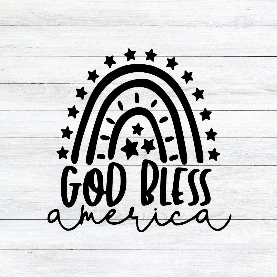 God Bless America Rainbow File - Etsy