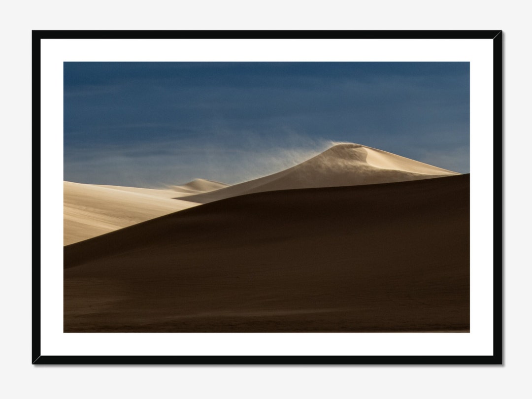 Fine Art Photography Print - Graphic Colorful Wind Swept Sand Dunes ...