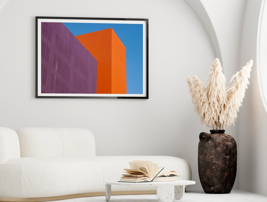 Minimalist Fine Art Photography Print - Graphic Building Against Blue ...