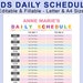 Kids Daily Schedule Template for EXCEL Spreasheets. Editable Fillable ...