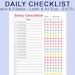 Daily Checklist Tasks for EXCEL. Printable Editable Fillable. Weekly ...
