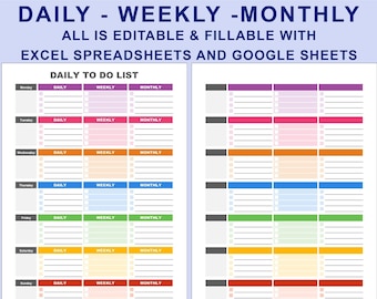 Monthly to Do List Monthly Goals To-do List Goal Planner - Etsy