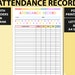 Printable Attendance Record, Attendance Tracking Sheet, Attendance ...