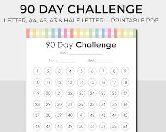 Printable Ninety Day Challenge. 90 Day Challenge Tracker Template ...