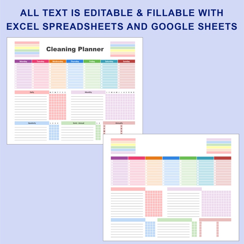 Cleaning Planner Editable Fillable Printable. Checklist Cleaning ...