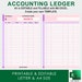 Accounting Template,accounting Ledger,printable Ledger,business Ledger ...