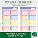 EXCEL Spreadsheet Template: to Do List Printable, to Do List Edtiable ...