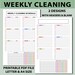 Daily Weekly Cleaning Schedule Printable,weekly Cleaning Plan,house ...