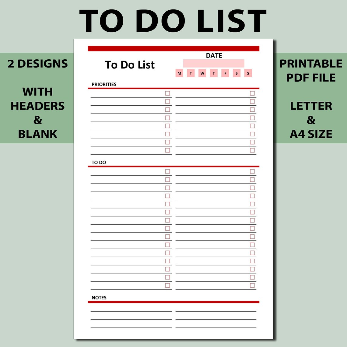 Printable to Do List Planner,to Do List Tracker,to Do List Binder,to Do ...